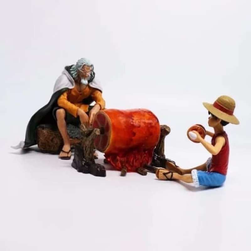 Promo Banpresto CreatorX creator One Piece Silvers Rayleigh Luffy eat ...