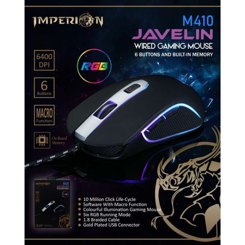 Jual mouse gaming imperion m410 javelin di Seller greatwest - Kota ...