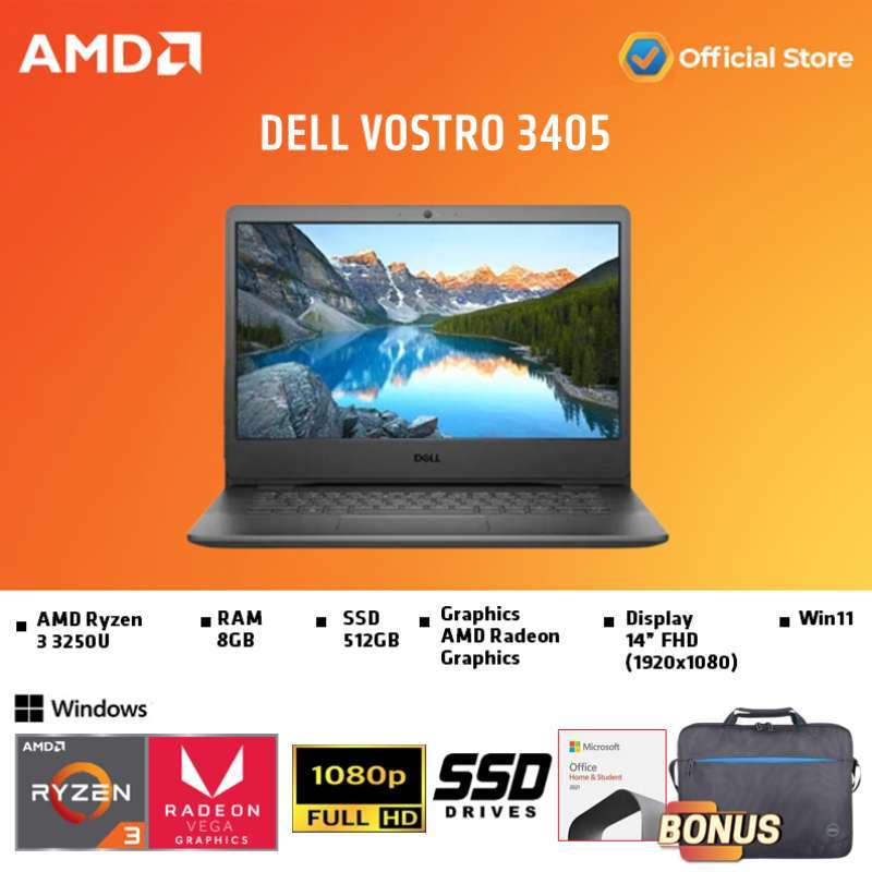 Jual DELL VOSTRO 3405 - RYZEN 3 3250 8GB 512SSD VEGA3 W11 OHS 14.0 FHD ...