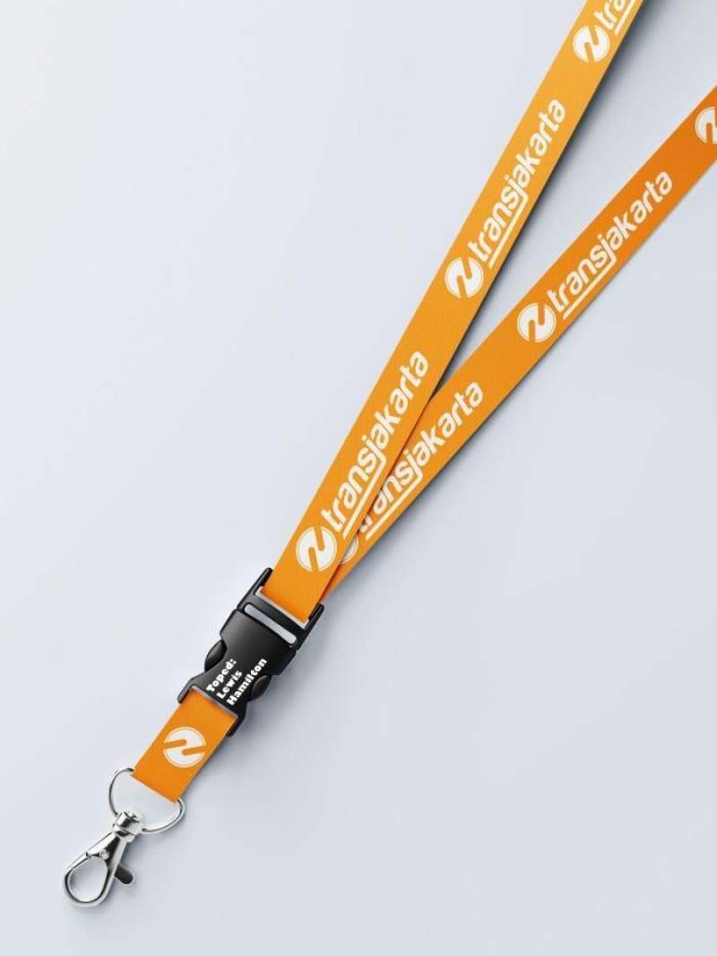 Jual Lanyard Logo Transjakarta Dua Sisi Bisa Satuan Custom Di Seller ...