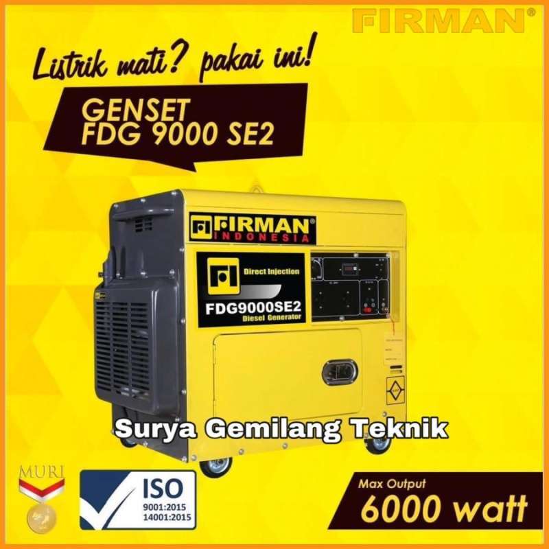 Jual Genset Diesel Generator 6000 Watt Firman FDG9000SE2 Mesin Genset ...