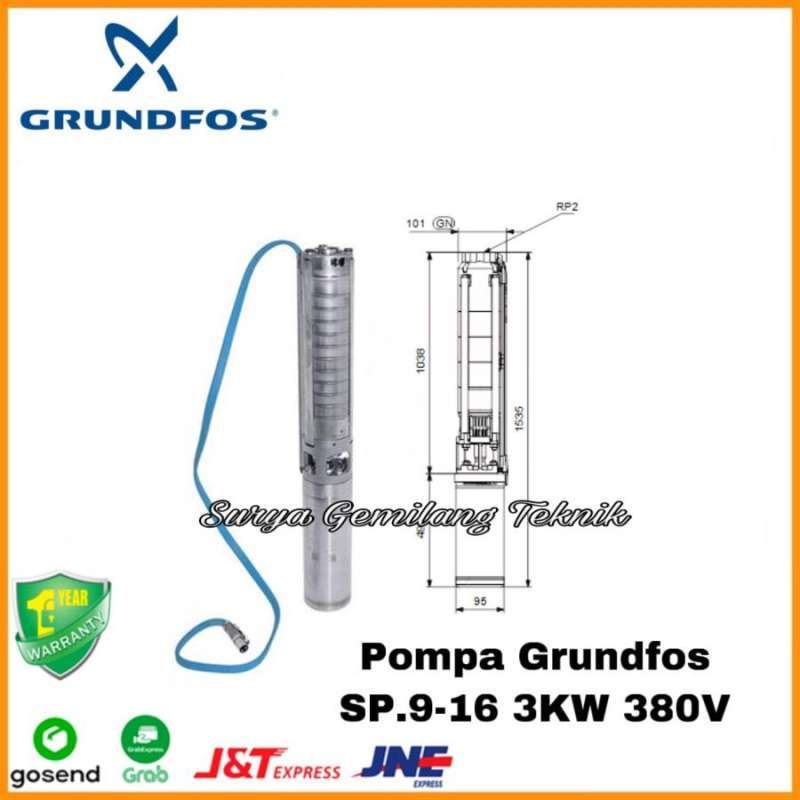 Jual Pompa Grundfos Sp 9-16 3kw 380v Pompa Submersible Grundfos Stainlees Di Seller Surya ...