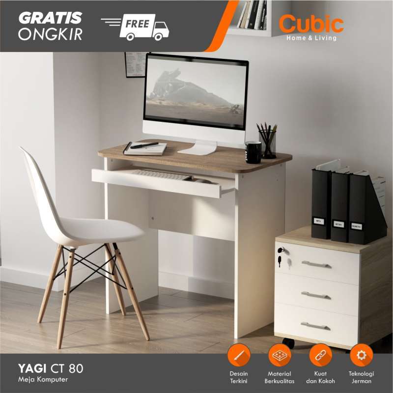 Promo Cubic Meja Komputer Modern / Meja Kerja Rumah Minimalis / YAGI CT ...