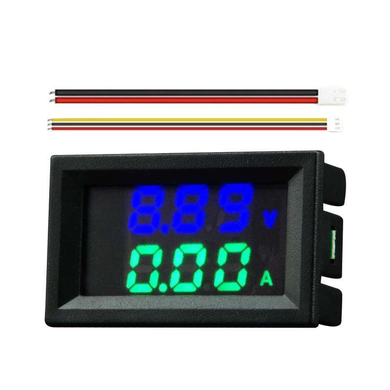 Jual Digital Voltmeter Ammeter With Connect Wires Dual Led Display ...