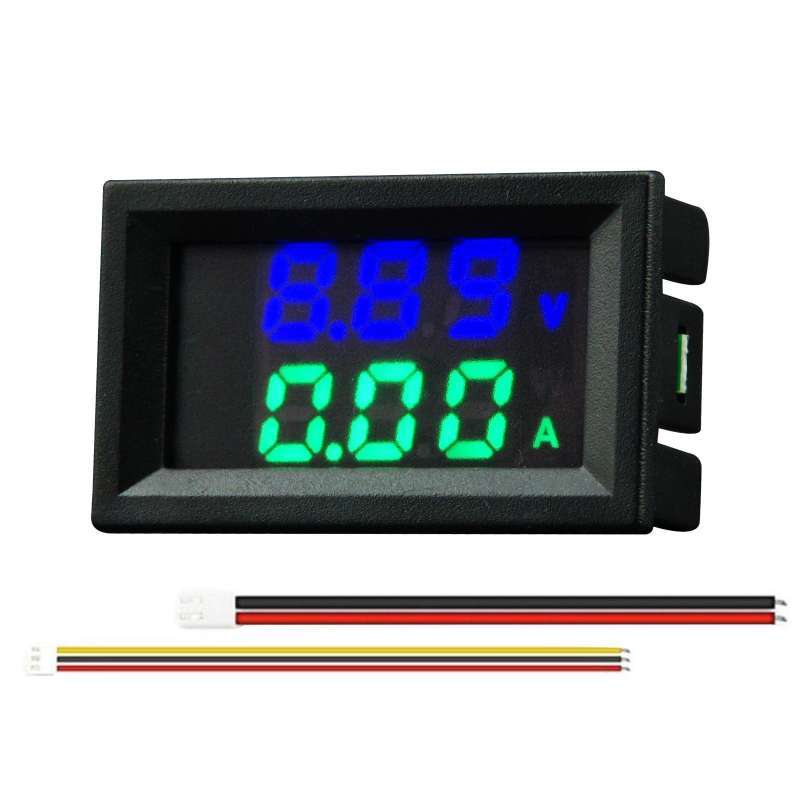 Jual Digital Voltmeter Ammeter With Connect Wires Dual Led Display ...