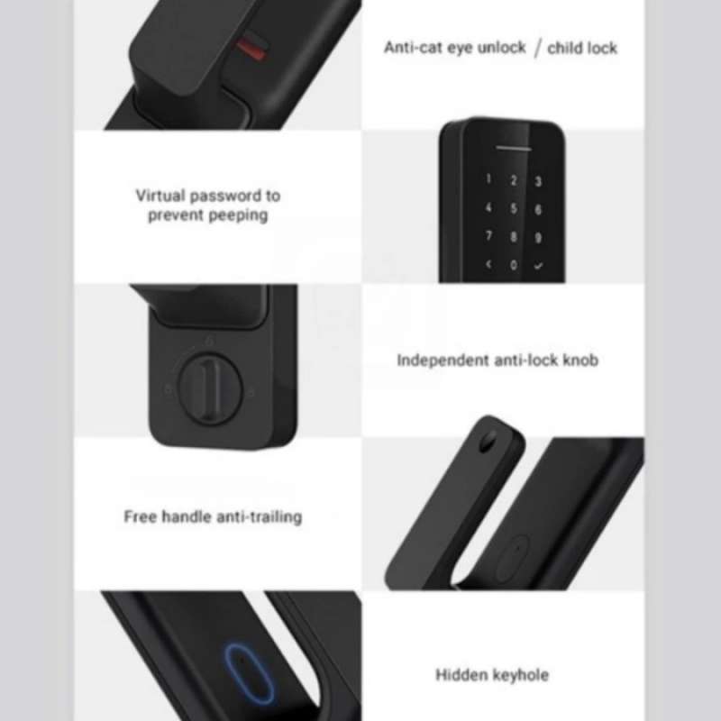 Jual Mijia Smart Door Push Pull Lock Fingerprint NFC - Gagang Pintu ...