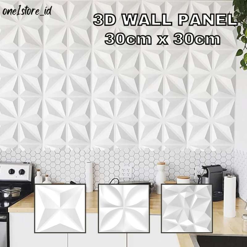 Promo 30x30cm 3D Wall Panel PVC Wallpaper Dinding PVC Dekorasi Dinding ...