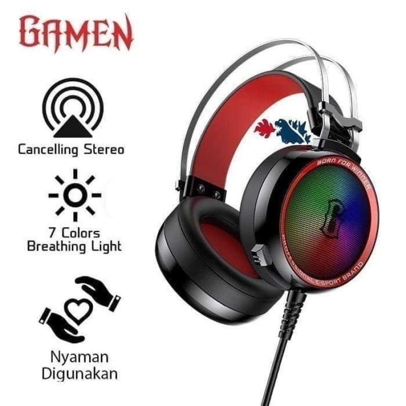 Jual GAMEN HEADPHONE GH1200 ORIGINAL 7.1 SURROUND SOUND GAMING HEADSET ...