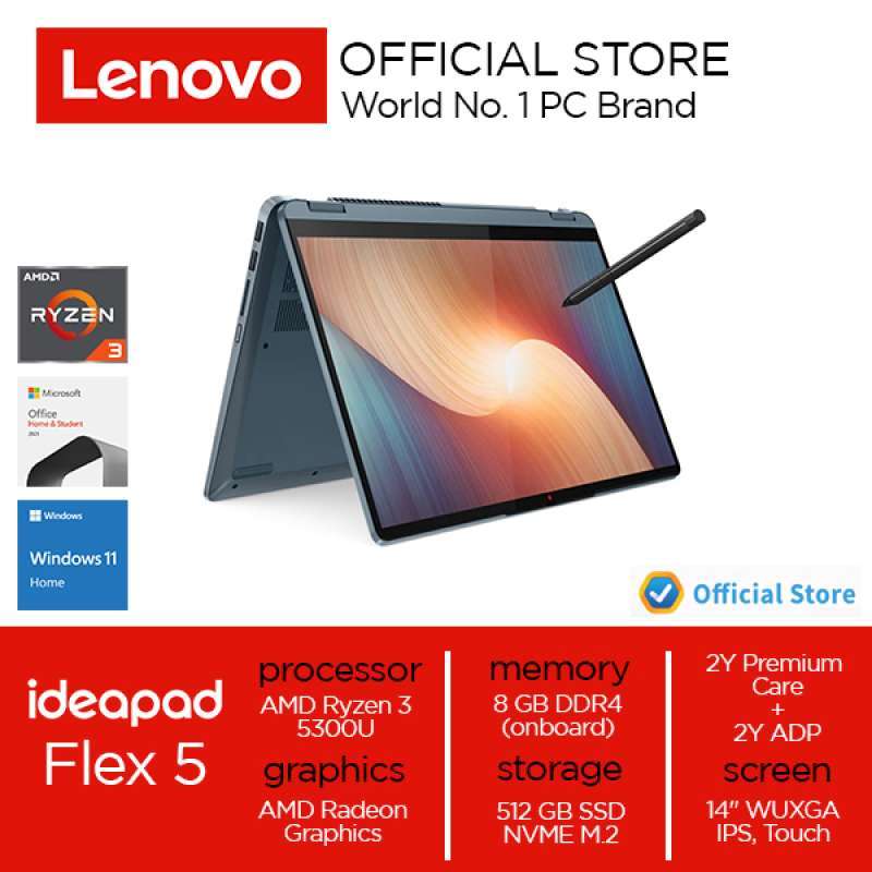 Promo Lenovo IdeaPad Flex 5 14ALC05 Ryzen 3 5300U 8GB 512SSD W11 OHS ...