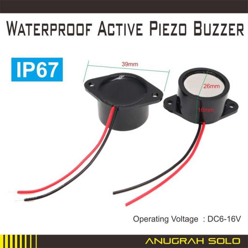 Jual High Decibel Waterproof Active Piezo Buzzer Piezoelectric 12V di ...