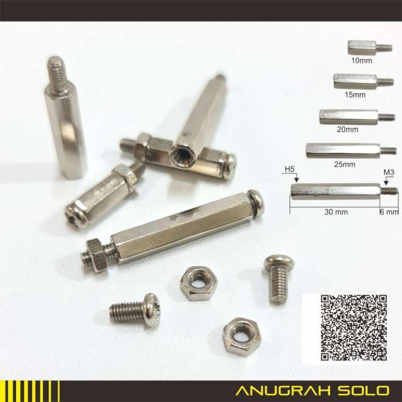 Jual SPACER PCB BAUT DUDUKAN PCB 1CM 2CM 3CM HEXAGONAL COLUMN di Seller ...