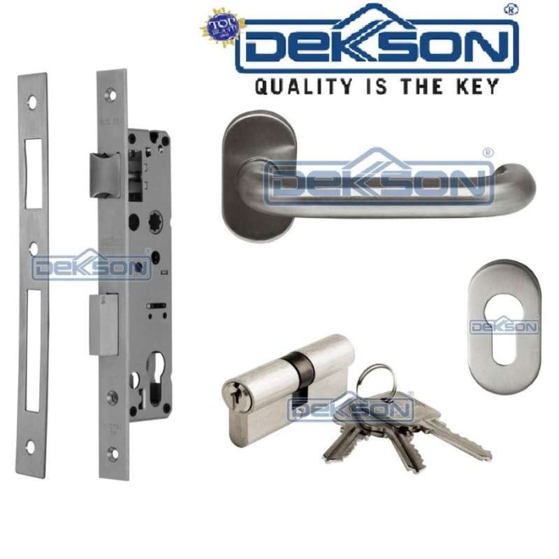 Jual Set Kunci Pintu Alumunium Dekkson Silinder Handle Kunci Dekson ...