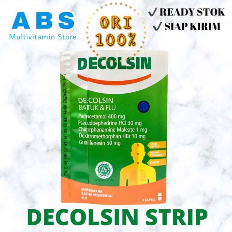 Jual Decolsin 1 strip 4 kapsul - obat batuk dan flu di Seller Apotek ...