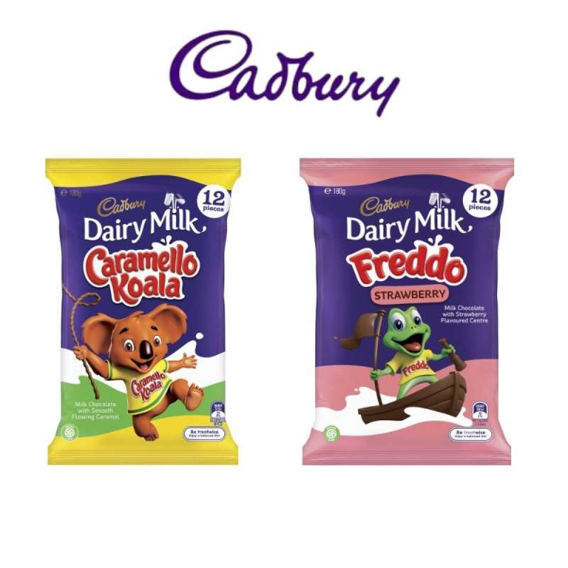 Jual Cadbury Dairy Milk Caramello Koala Freddo Strawberry Coklat ...