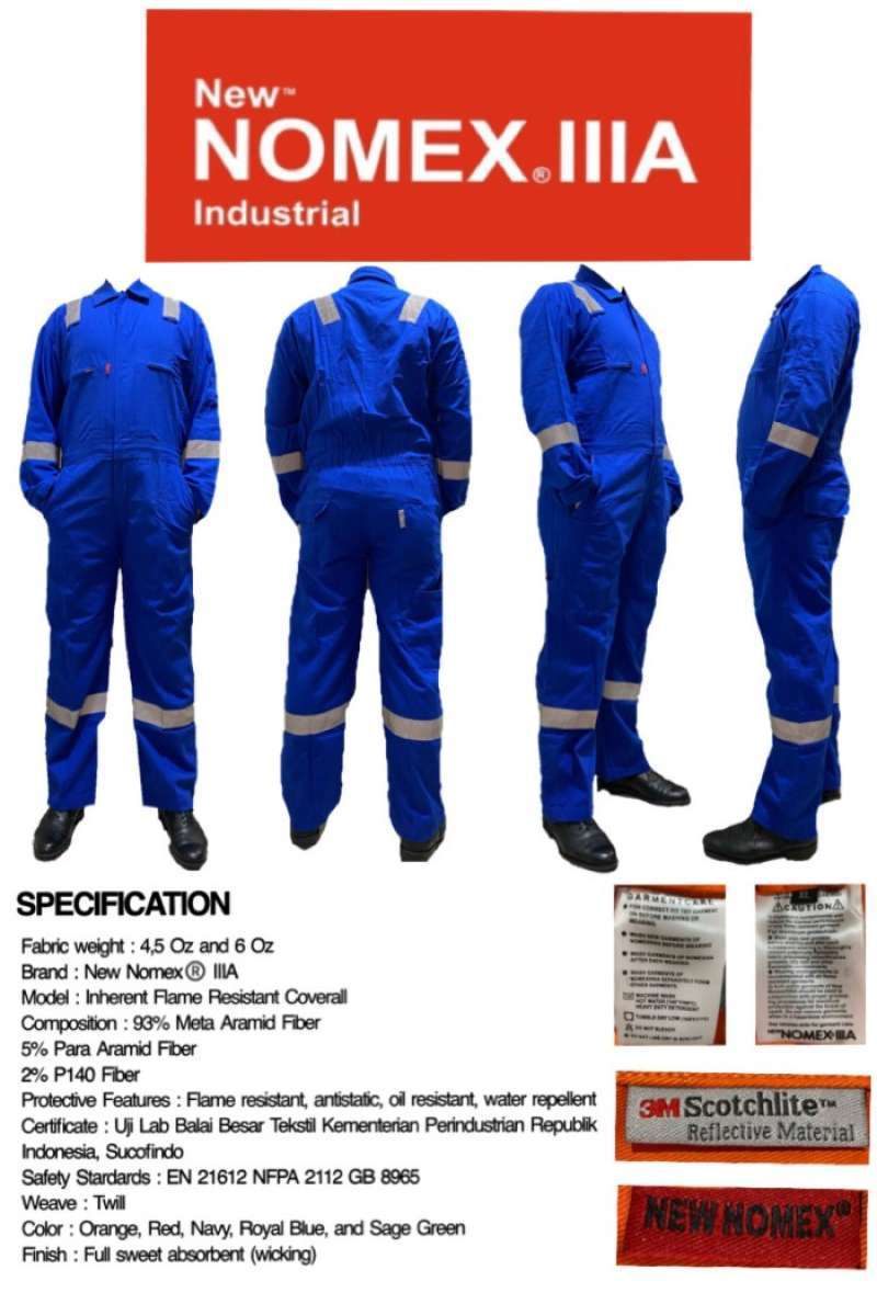 Promo Wearpack Coverall New Nomex Iiia Aramid - Anti Api/bara ...