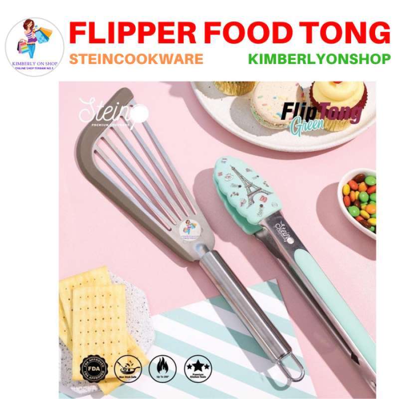 Promo Flip Tong Stein Cookware FDA Approved Spatula Sutil & Capitan ...
