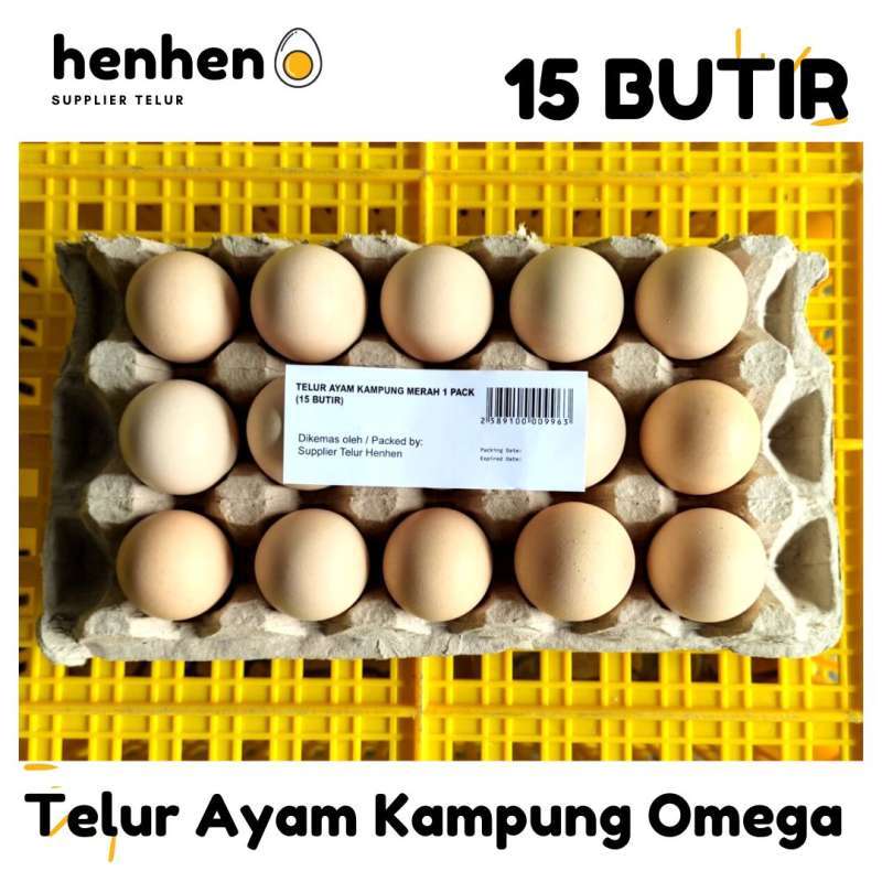 Jual TELUR AYAM KAMPUNG OMEGA 1 PACK (15 BUTIR) SUPPLIER TELUR HEN-HEN di Seller HEN MART ...