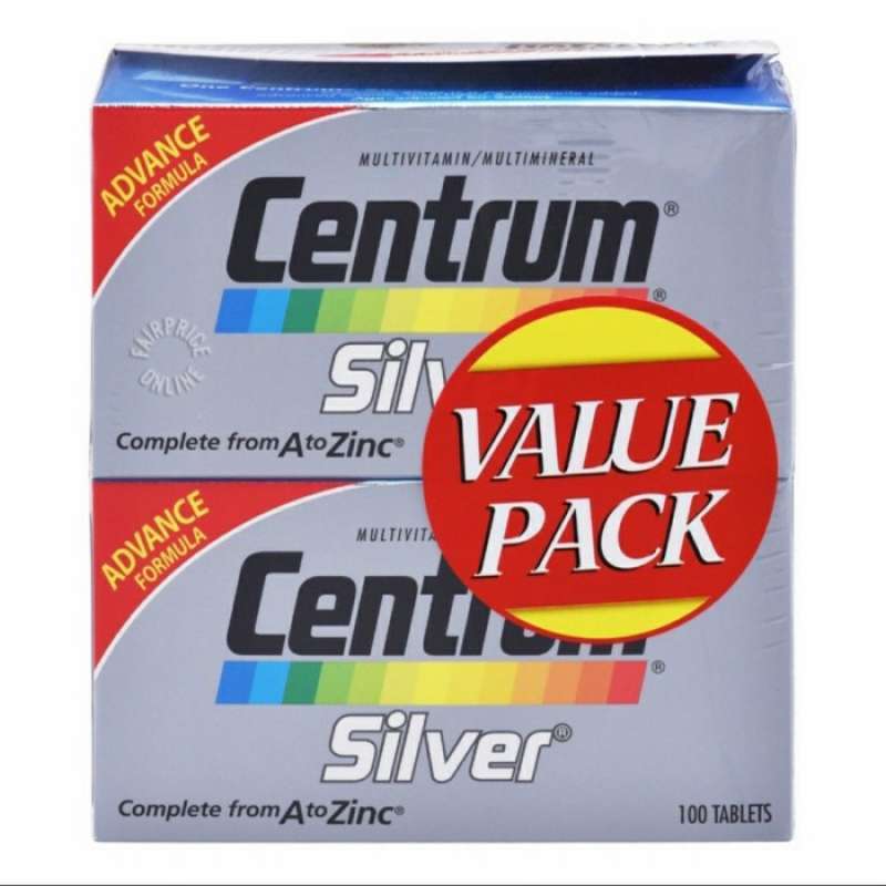 Jual Centrum Silver Advanced Formula Multivitamins 2x100 Tablets di ...
