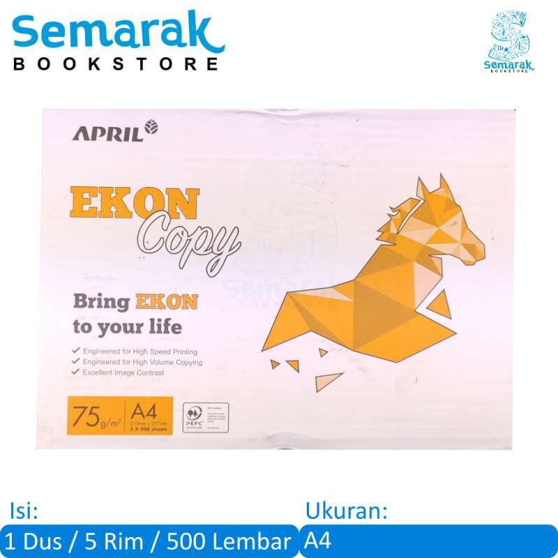 Promo Ekon Copy Hvs Kertas Fotokopi A4 75 Gsm [1 Dus 5 Rim 500