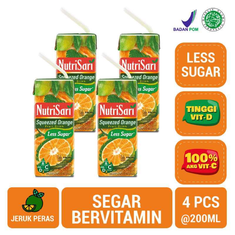 Promo NutriSari RTD Squeezed Orange 200 ml (4 Tetrapack) - Minuman ...