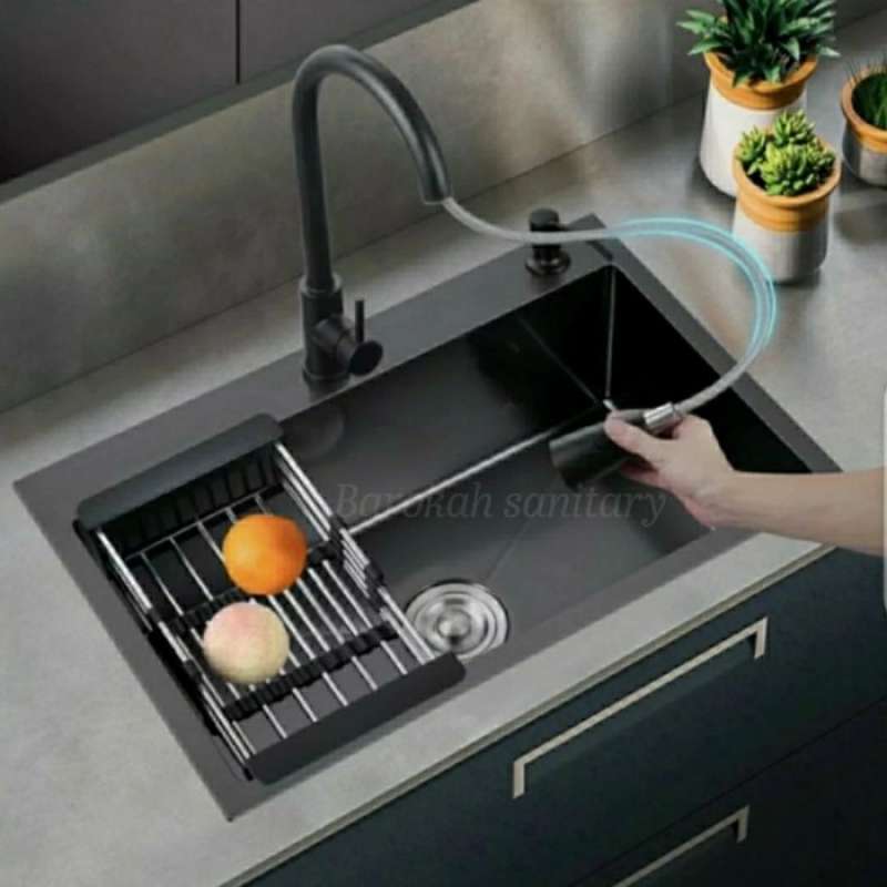 Jual Kitchen Sink Bak Cuci Piring Hitam Matte / Wastafel Cuci Piring ...