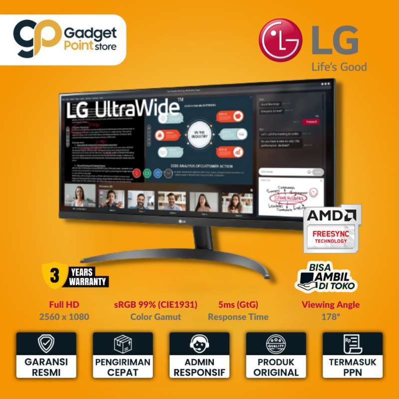Jual Monitor LED LG 29WP500 / 29WP500-B Ultrawide HDR10 IPS 75hz ...