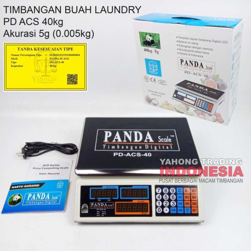 Promo Timbangan Digital PANDA SCALE 40kg 5g Timbangan Buah Laundry ...