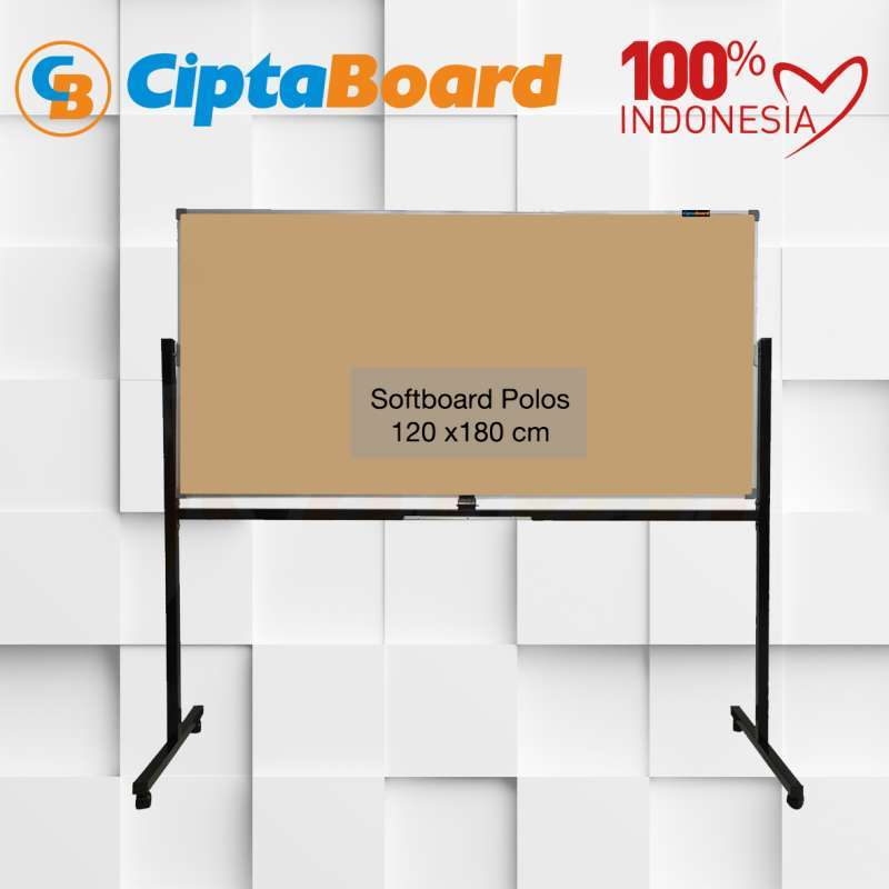 Jual Papan Mading / Cork Board / Softboard Stand Polos 120 x 180 cm di ...