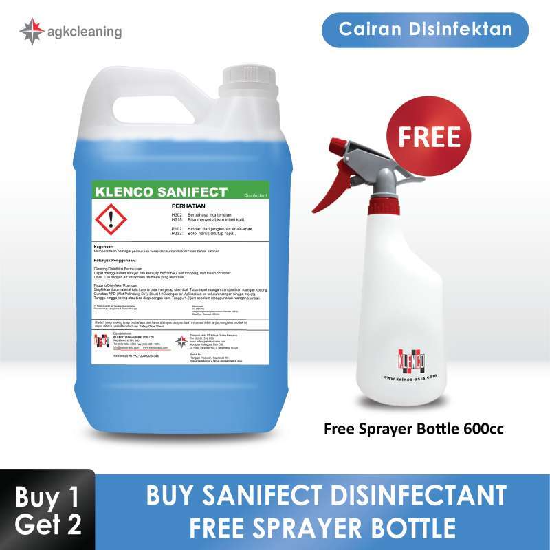 Promo Klenco - Sanifect Cairan Disinfectant Floor Cleaner [5l] Diskon ...