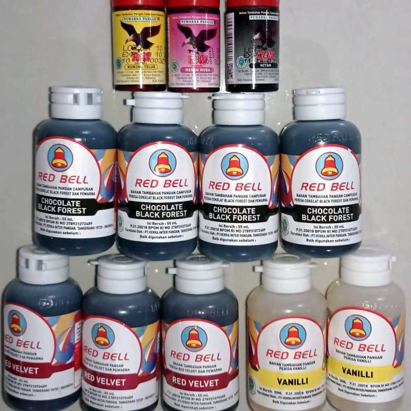 Jual Red Bell Pasta Perasa Dan Pewarna Makanan All Varian Botol Berat ...