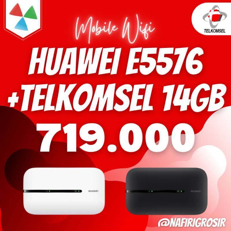Promo MODEM MIFI HUAWEI E5576 BYPASS UNLOCK BUNDLING TELKOMSEL 14GB 2 BULAN Diskon 11% di Seller ...