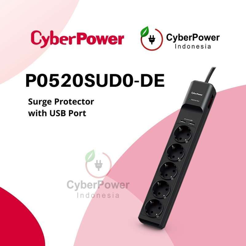Promo Cyberpower Surge Protector With Usb Port-p0520sud0-de (colokan ...
