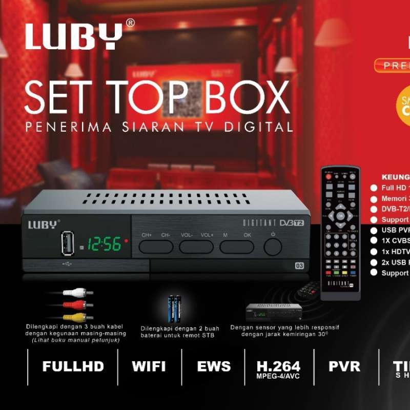 Jual Set Top Box Luby DVB-T2-03 Full HD 1080p SNI STB TV Digital ...