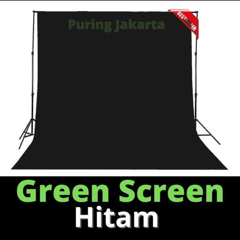 Jual 2 meter Background Hitam,100 gsm kain furing,kain spunbond - P 2m ...