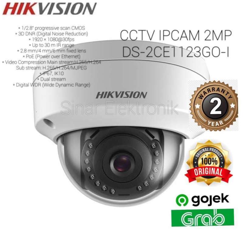 Jual HIKVISION IPCAM DS-2CD1123G0E-I 2MP INDOOR / IP CAM DS-2CD1123GOE-I di Seller BINTANGLIMA ...