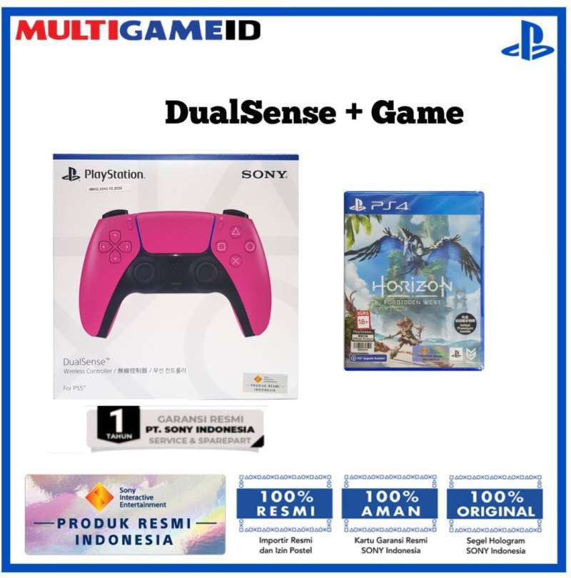 Jual Ps5 Dualsense Wireless Controller (nova Pink) + Ps4 Horizon ...