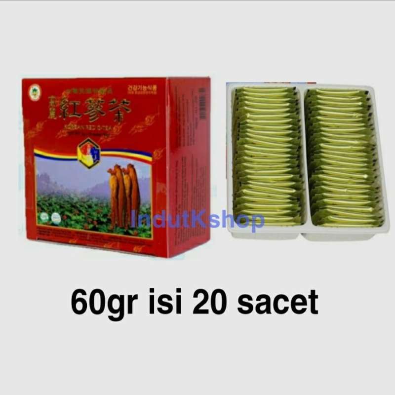 Jual Korean Red Ginseng Tea 60 Gr 20sacet, Teh Ginseng Korea Di Seller ...