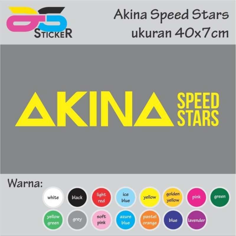 Jual Cutting Sticker - Stiker Akina Speed Stars (initial D) 40x7cm di ...