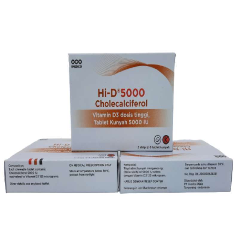 Jual Hi-D 5000 IU Cholecalciferol Vitamin D3 di Seller Manroeolshop ...