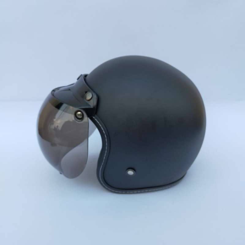 Promo Helm Bogo Retro Putih Kaca Cembung Kaca Datar Dewasa Sni - All ...