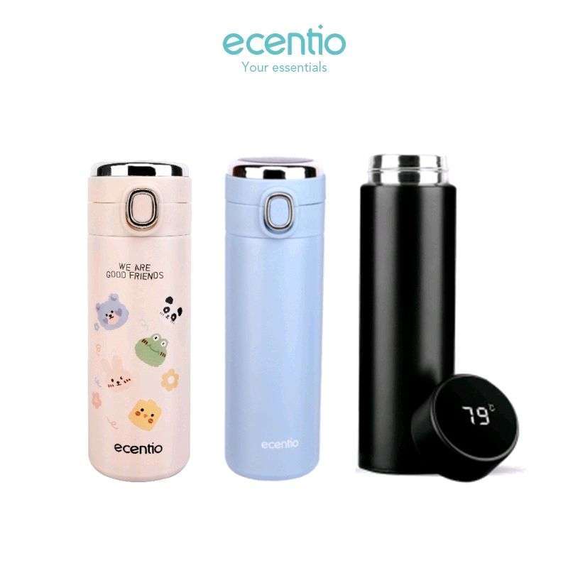 Jual Ecentio Termos Air Minum Vacuum LED Display Flask Hot & Cool 500ml ...
