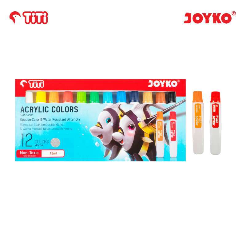 Jual Joyko TiTi Color Cat Akrilik [ACC-12ML-12 Warna] di Seller JOYKO ...