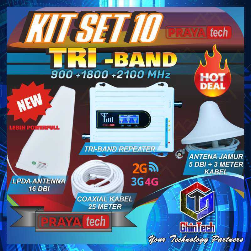 Jual Gsm Repeater Triband Tri Band Penguat Sinyal Hp 2g 3g 4g Lte Prayatech Signal Booster ...