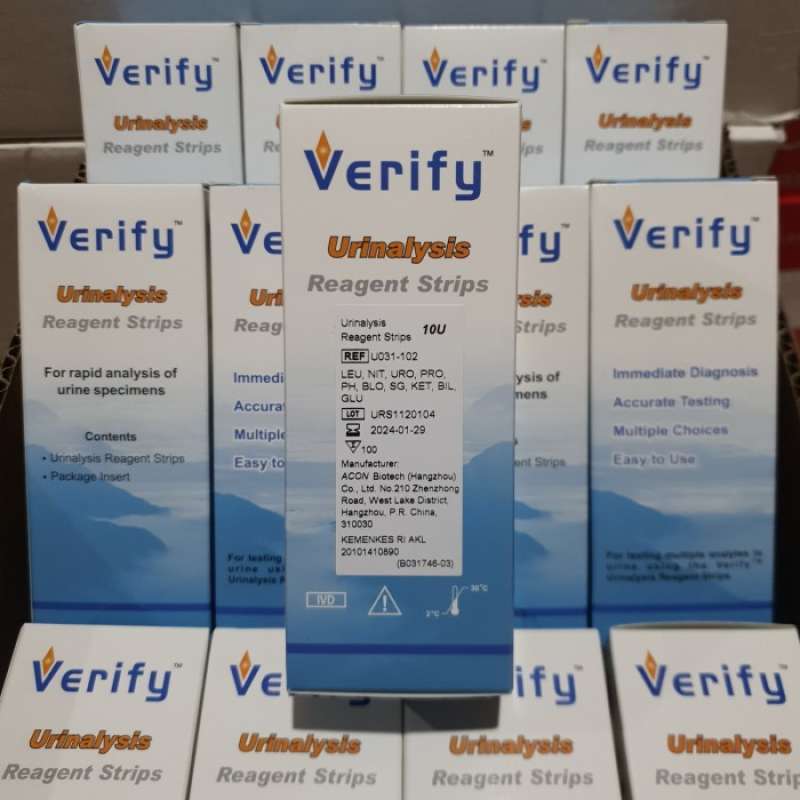 Jual Verify 10p isi 100 strip / urine test 10 parameter isi 100 stik di ...