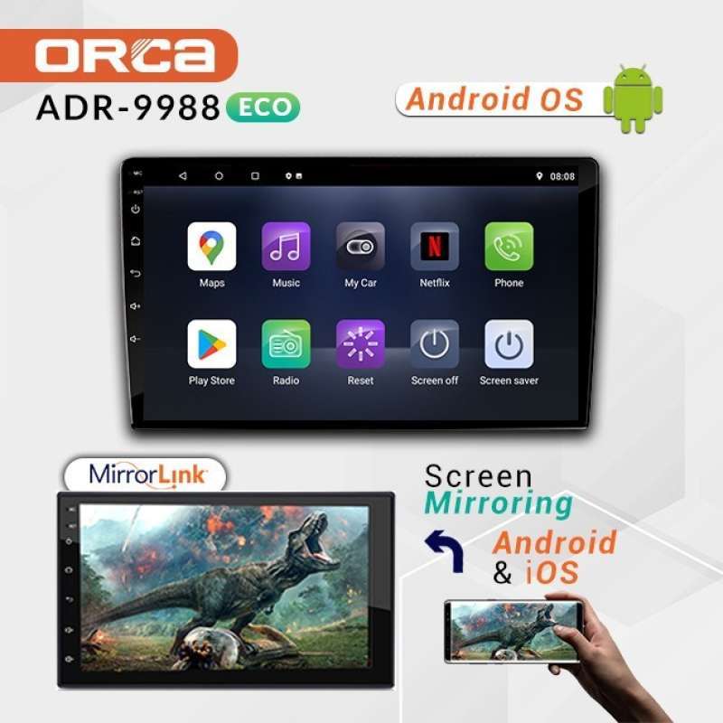 Jual Tape Audio Mobil Android Orca Adr 9988 Eco Series 10 Inchi Dan 9 ...