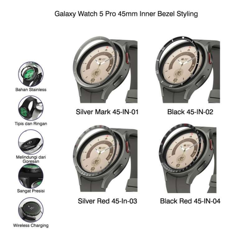 Promo Ringke Galaxy Watch 5 Pro 45mm Inner Bezel Styling Anti Crack ...