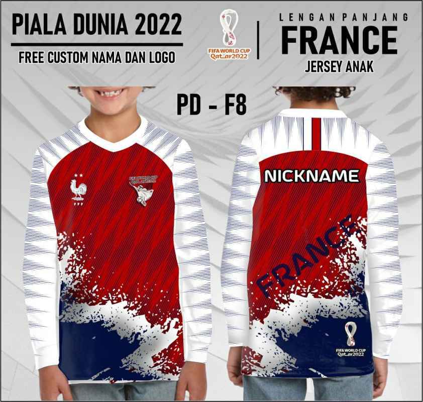 Promo Jersey piala dunia 2022 qatar baju bola anak timnas france lengan ...