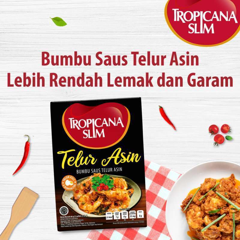 Jual Tropicana Slim Bumbu Saus Telur Asin 3 Sachet - Lebih Rendah Lemak ...
