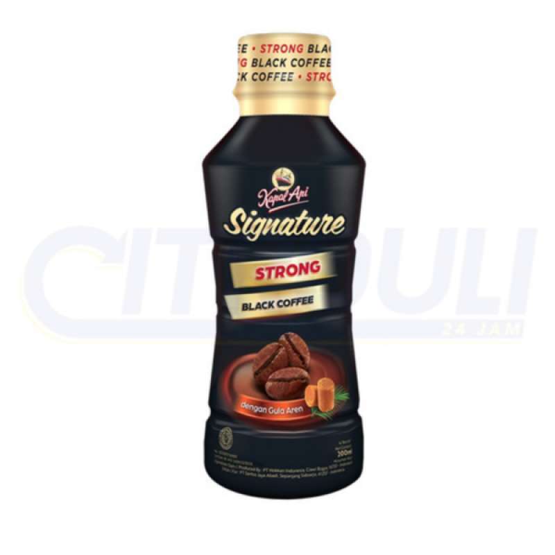 Jual Kapal Api Signature Strong Black Coffee Botol 200ml Di Seller ...