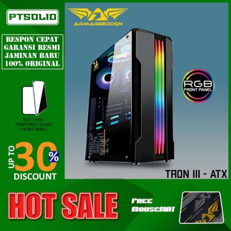 Jual Armaggeddon Tron III - ATX Gaming Case Tempered Glass di Seller ...